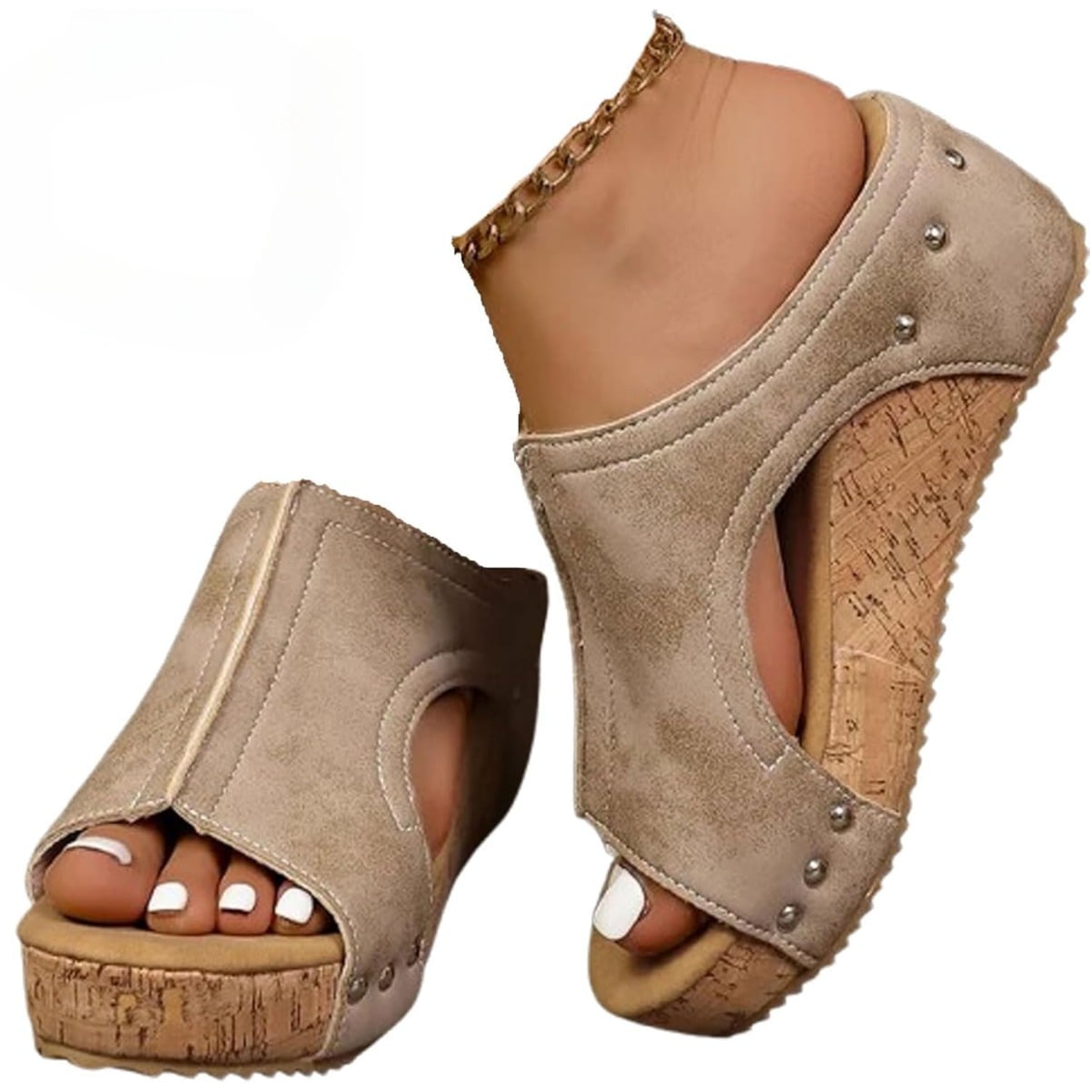 Customer reviews for Lumi Cork Wedges, 2025 Maison Birch Women'S Platform & Wedge Sandals Comfy ...