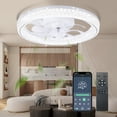Lumi Home 19.7 Inch Ceiling Fans with Lights and Remote,Modern Low ...