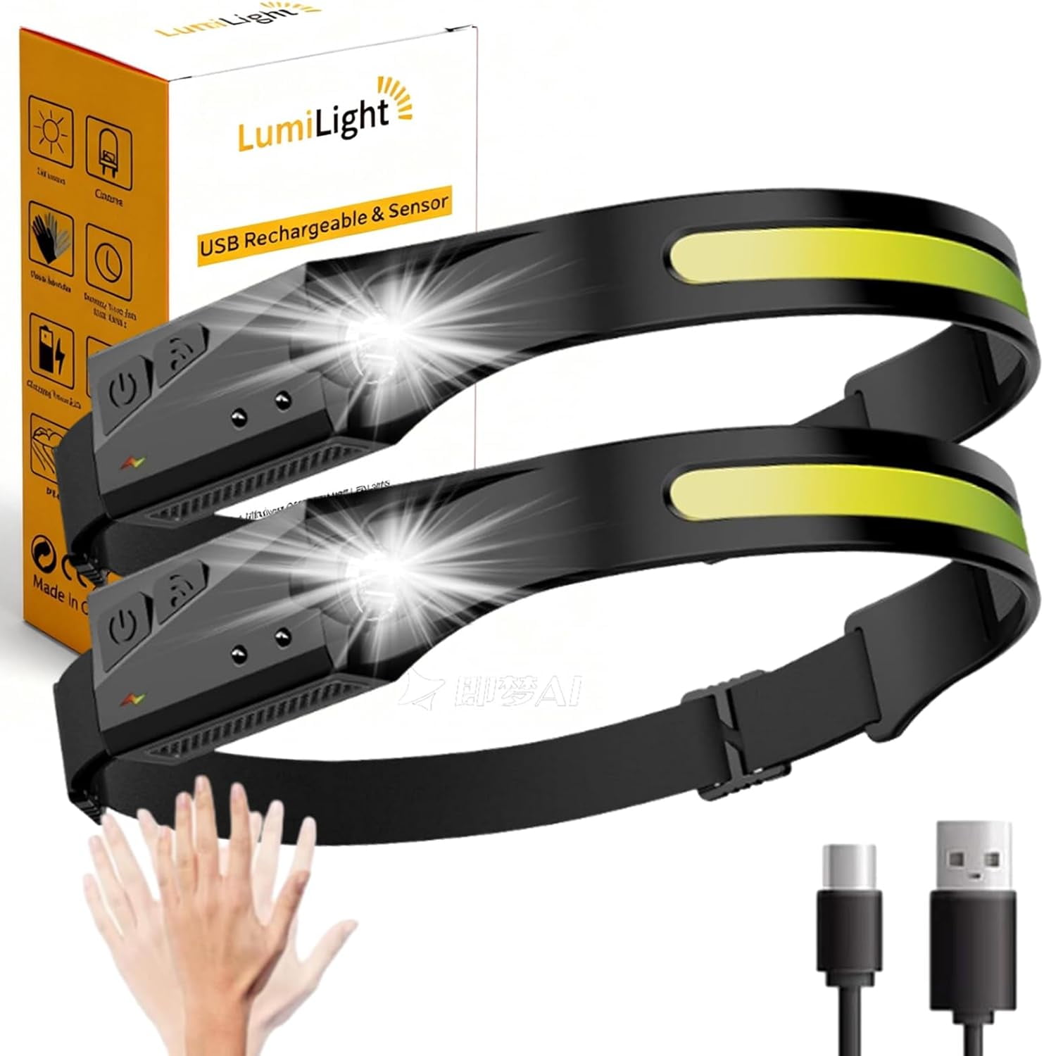 Lumi Light Headlamp, Lumi Light LED Headband Rechargeable LED Headlamp ...