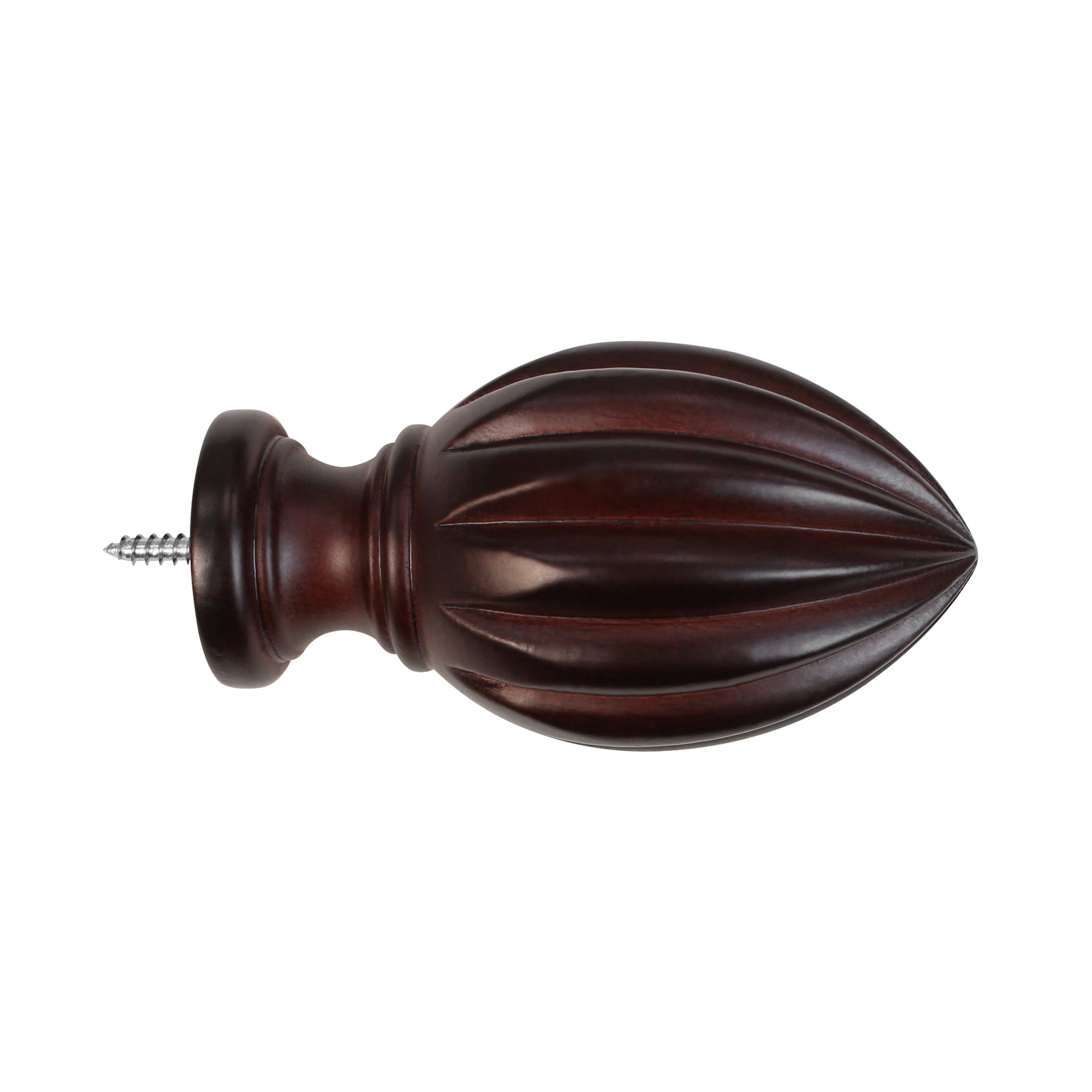Lumi Mix and Match Wood Bullet Finials in Ant. Mahogany for 1-3/8 in ...