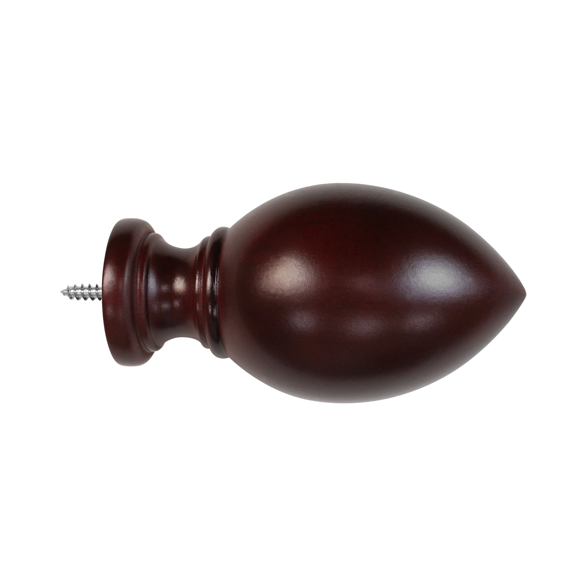 Lumi Mix and Match Wood Egg Finials in Ant. Mahogany for 1-3/8 in. dia ...