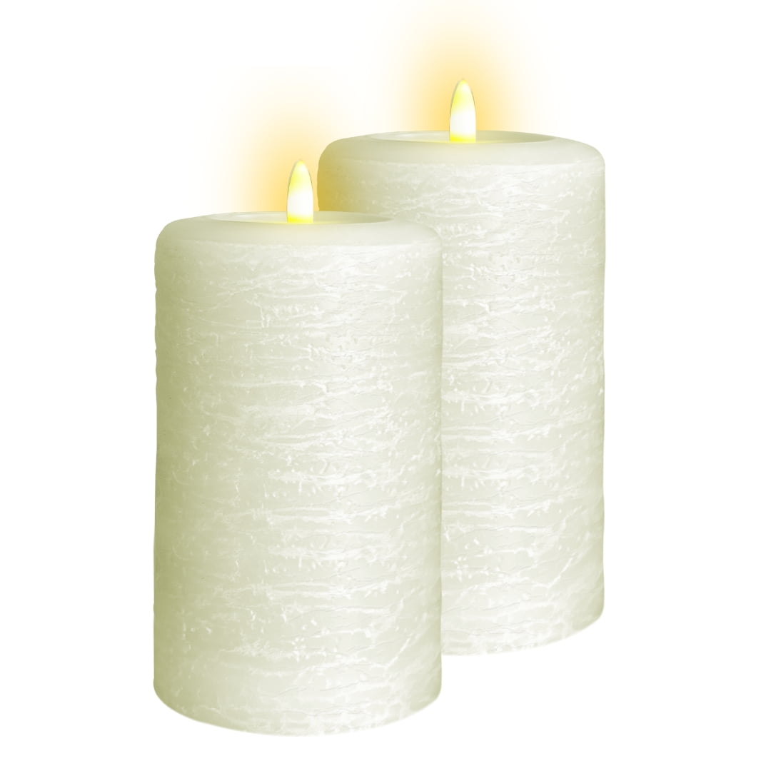 Richland Large Bulk Pillar Candles in White, Set of 30 with Long Light ...