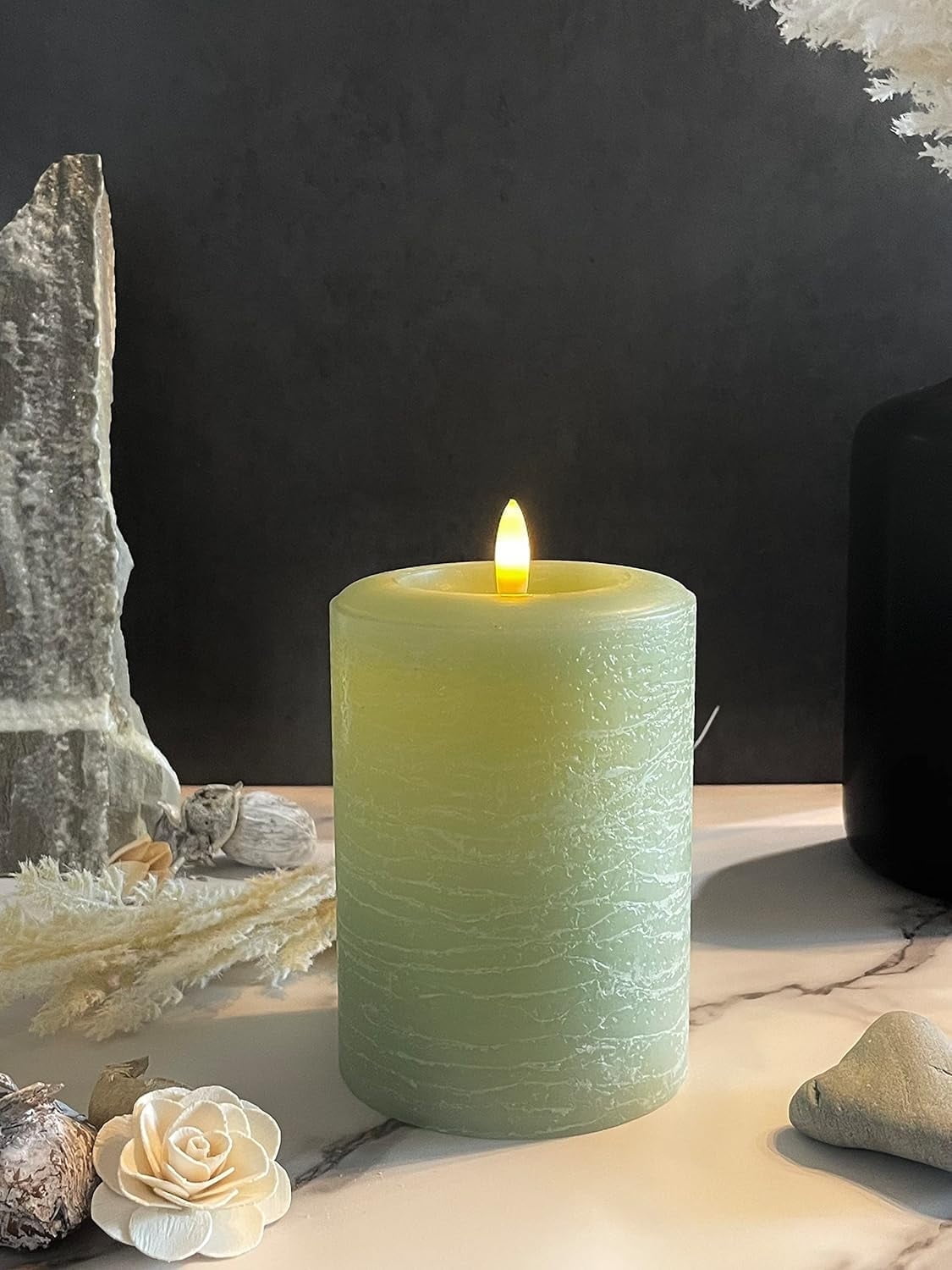 LumiPur Natural Glow Flameless Candle, Flickering LED Candle with ...