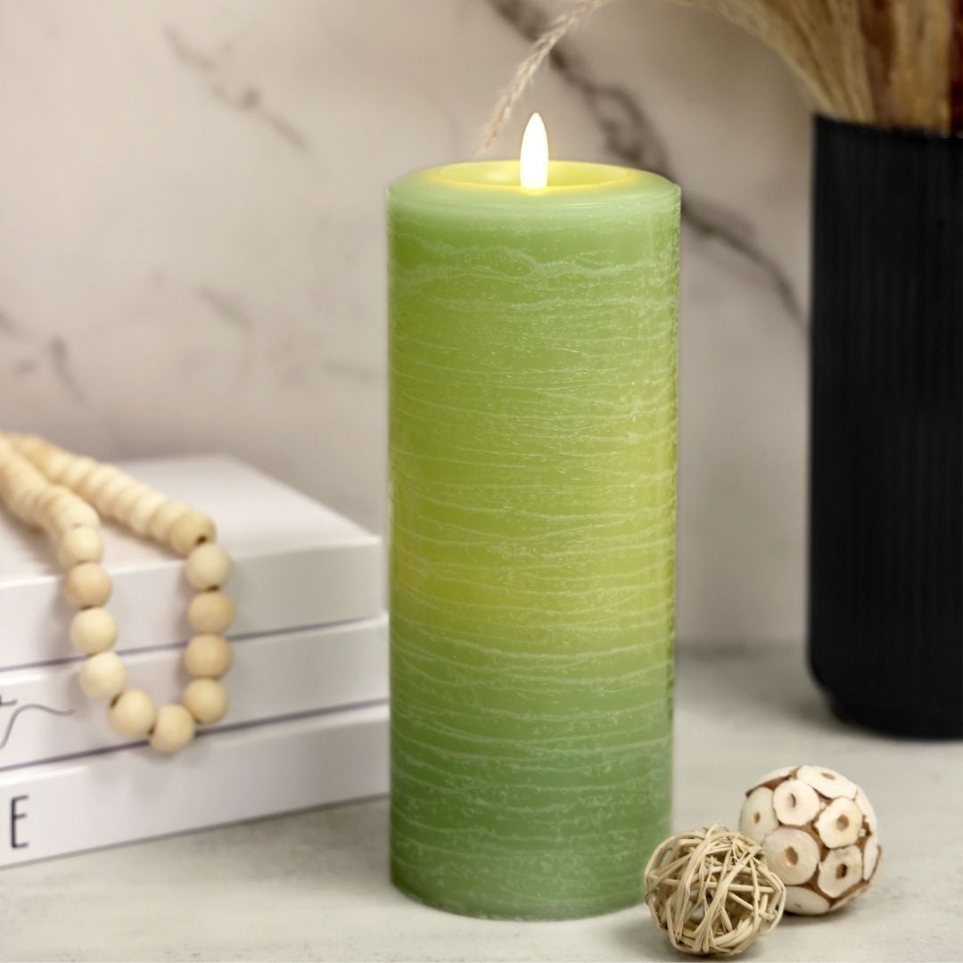 LumiPur Signature Natural Glow Flickering Flameless LED Wax Pillar ...