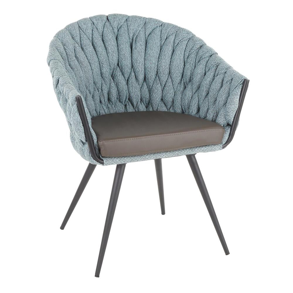 LumiSource Home Fabric Accent Matisse Chair with Braided Upholstery ...