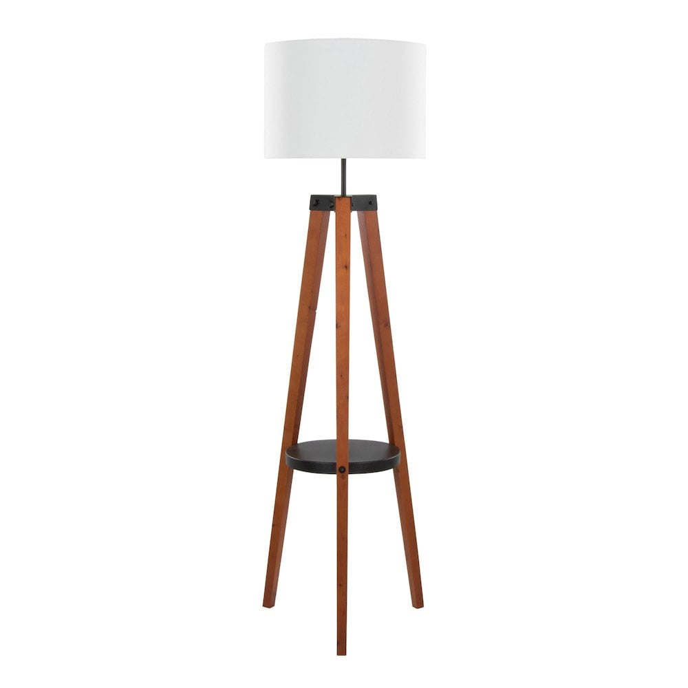 LumiSource Compass Shelf 59" Wood Floor Lamp - Walmart.com
