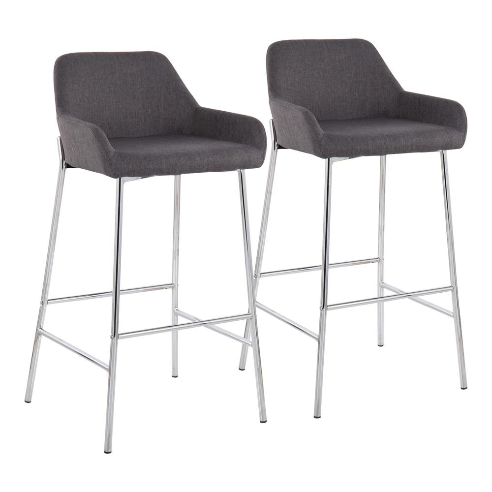 LumiSource Daniella Fixed-Height Bar Stool - Set of 2 - Walmart.com