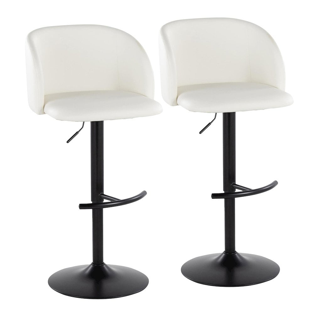 LumiSource Fran Adjustable Barstool - Set of 2 - Walmart.com