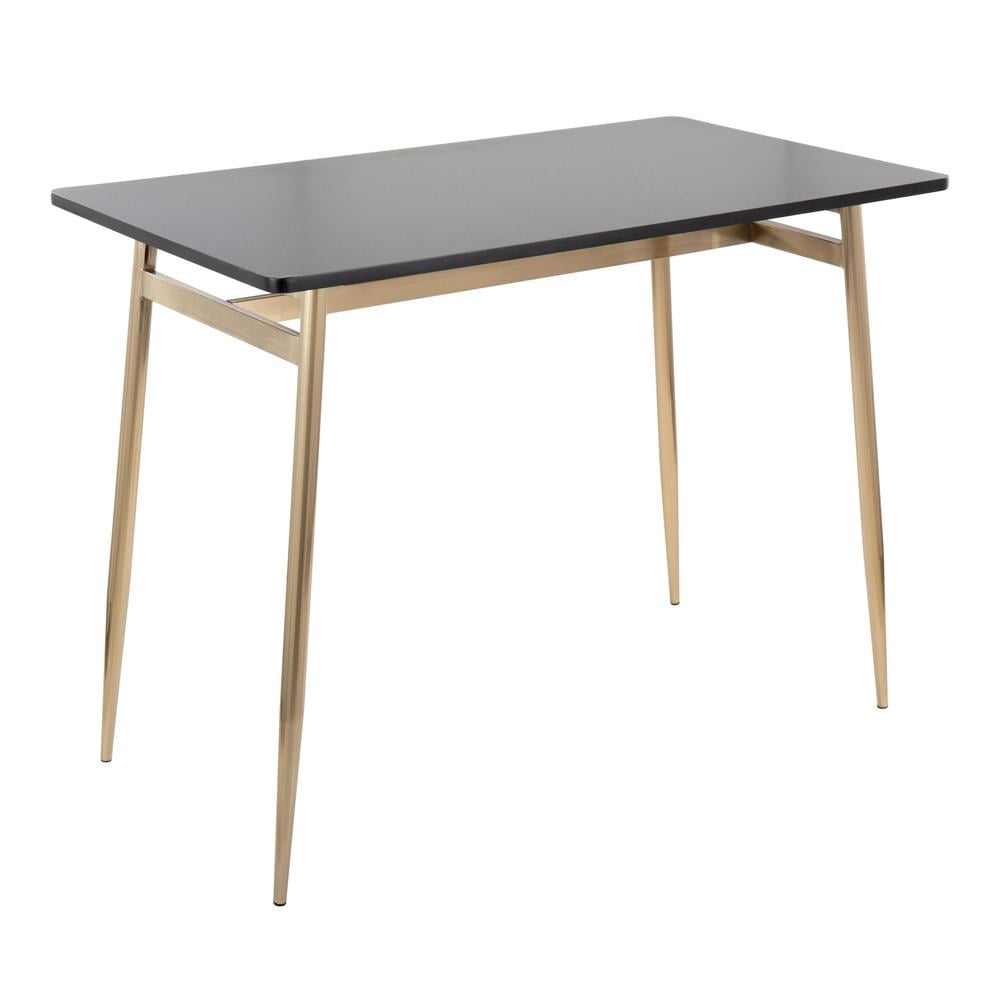 LumiSource Gold Metal, Black Wood Marcel Counter Table - Walmart.com