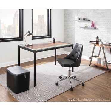 "STAPLES Rutherford Luxura Manager Chair, Black, Swivel Tilt, Fixed ...