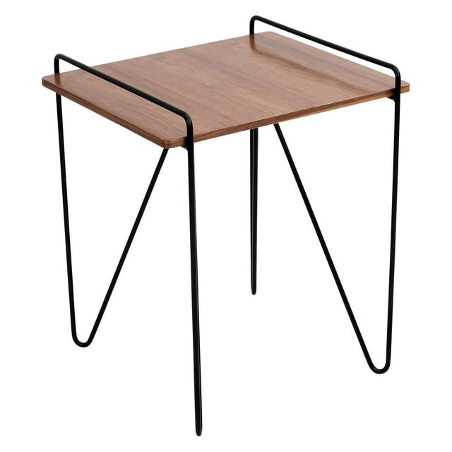 LumiSource Loft Mid Century Modern Walnut Wood End Table - Walmart.com