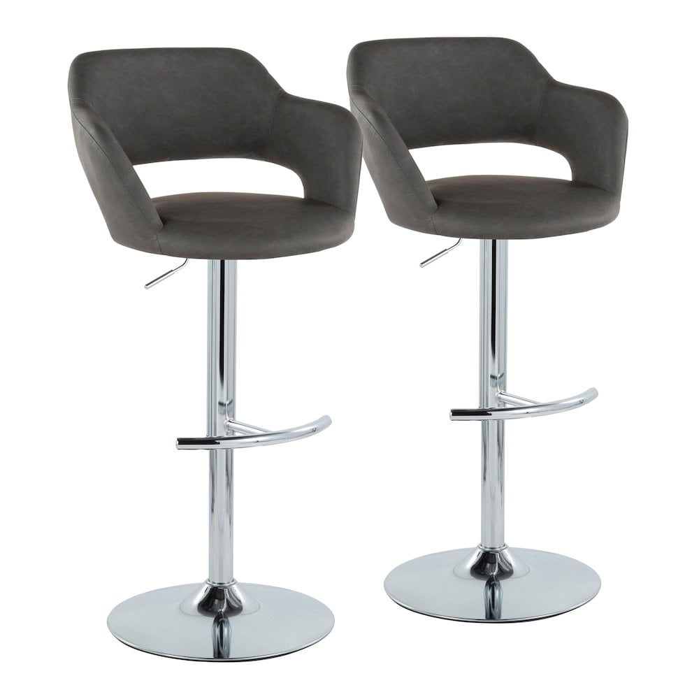 LumiSource Margarite Adjustable Barstool - Set of 2 - Walmart Business ...