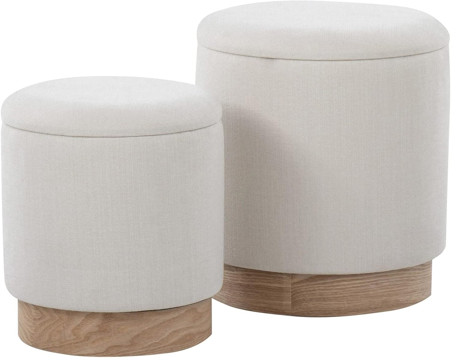 LumiSource Marla Nesting Ottoman Set, Storage Ottoman, Small Ottoman ...