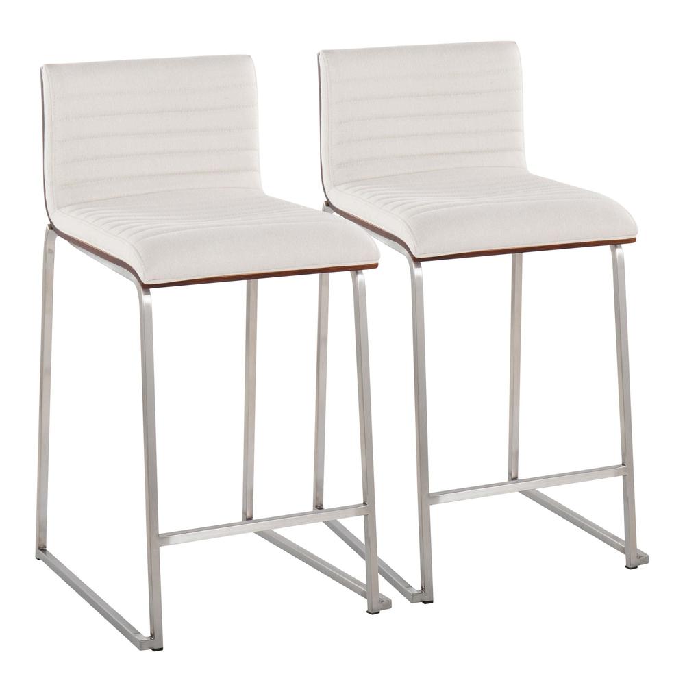 LumiSource Mason Mara 26" Fixed-Height Counter Stool - Set of 2 ...