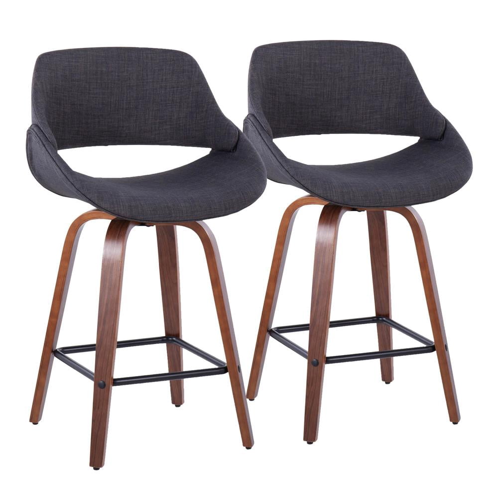 LumiSource Multi Fabrico 26" Fixed-Height Counter Stool - Set of 2 ...