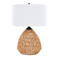 Congo 29" Contemporary Rattan Table Lamp in Natural Rope Rattan, Matte ...