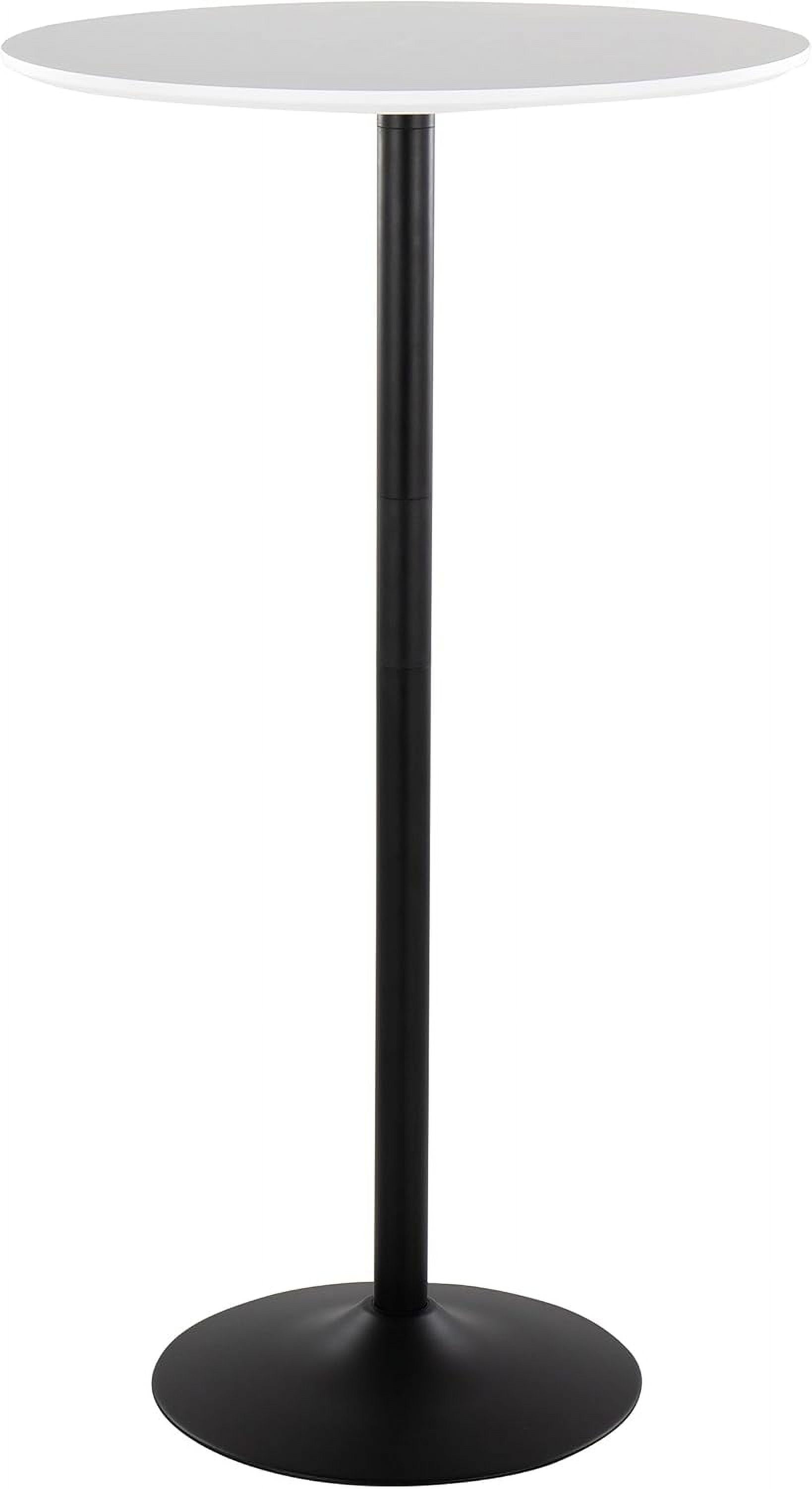 LumiSource Pebble Adjustable Table, Bar Height Dining, Round High Top ...