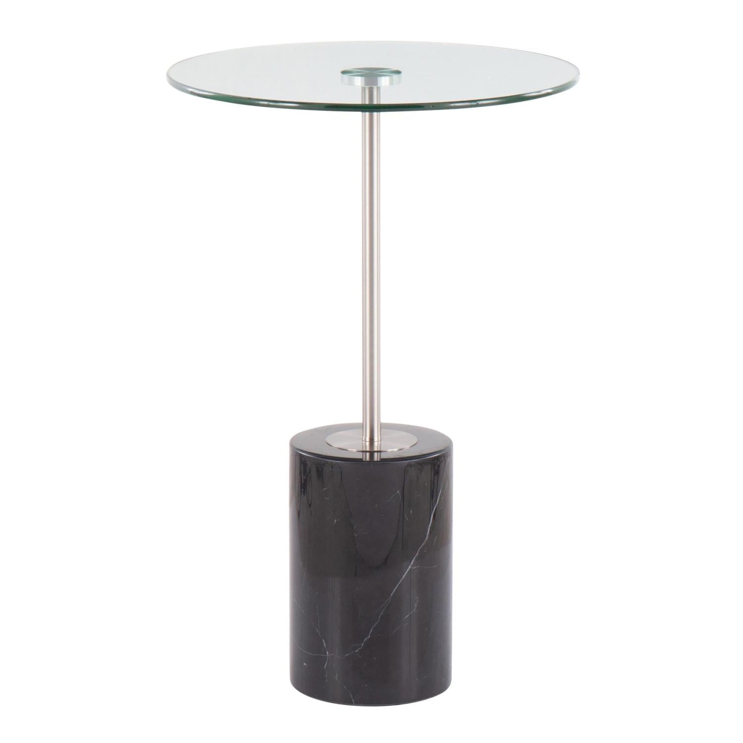 LumiSource Symbol Side Table, 23-1/2"H x 15-3/4"W x 15-3/4"D, Clear ...