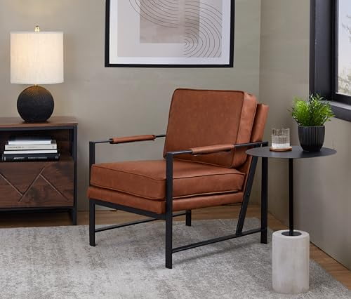 LumiSource Symbol Side Table, Black Accent Table, Marble End Table ...