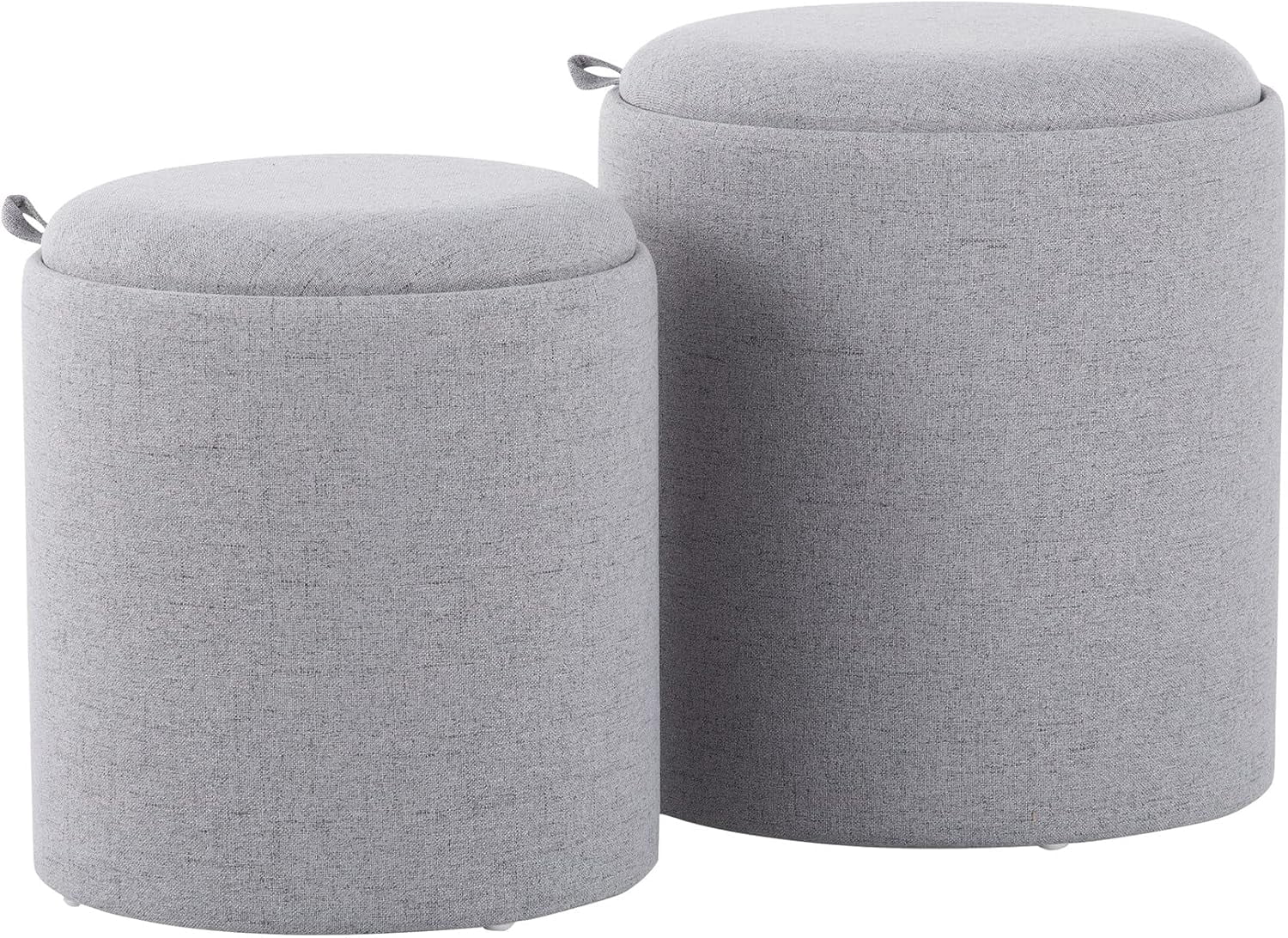 LumiSource Tray Nesting Ottoman Set, Storage Ottoman, Small Ottoman ...