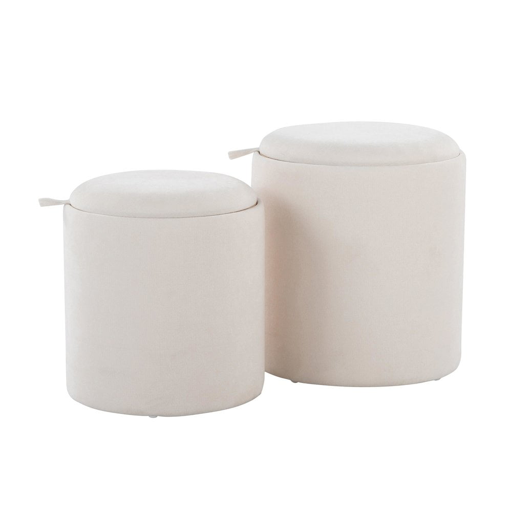 LumiSource Tray Nesting Ottoman Set - Walmart.com