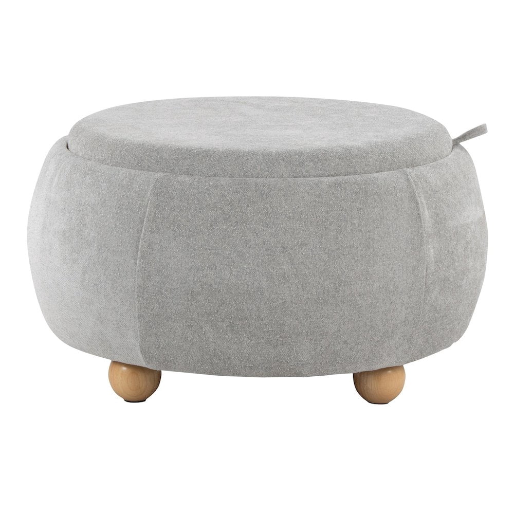 LumiSource Tray Pouf Storage Ottoman - Walmart.com