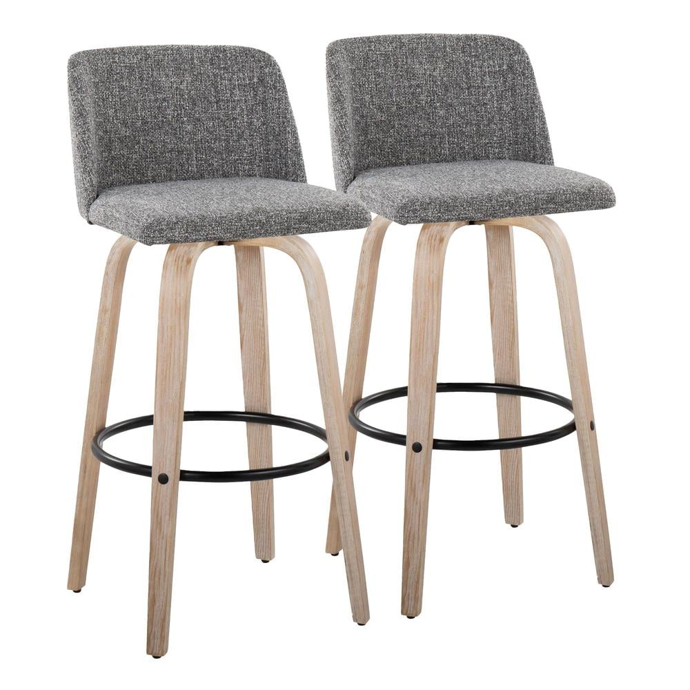 Toriano 26" Mid-Century Modern Fixed Height Counter Stool with Swivel ...