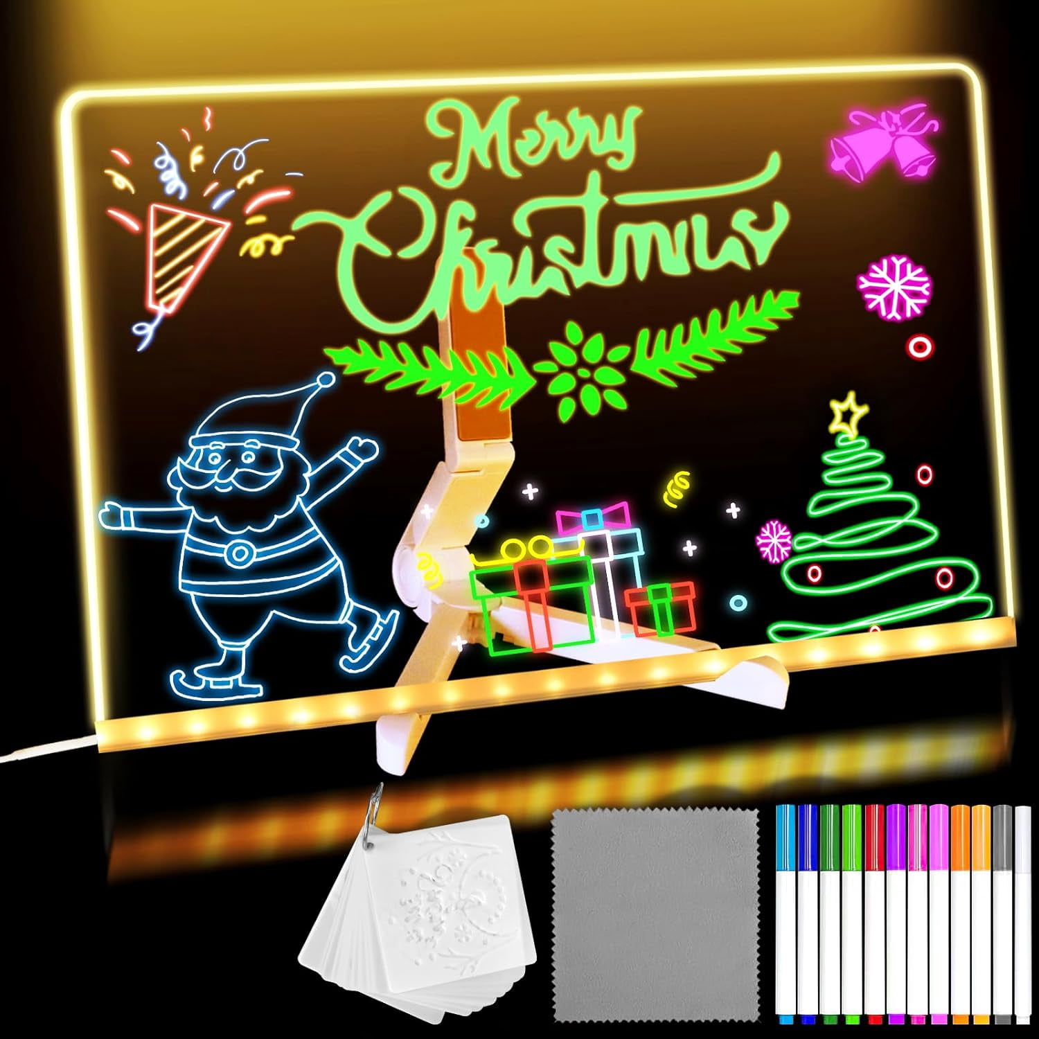 Lumiboard LED Drawing Board, Light Up Acrylic Dry Erase Board 11.8x7.9 ...
