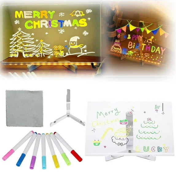 Lumiboard Led Drawing Board, LED Note Board with Colors, Light Up ...