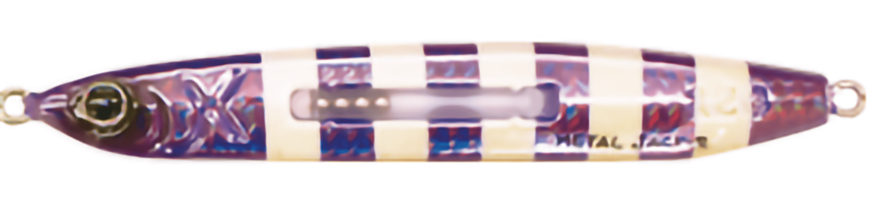 Lumica XTRADA Metal Jacker RAIZIN Glow and Rattle PURPLE ZEBRA Jig 100g/125mm (3.5oz/ 4.9in) for ...