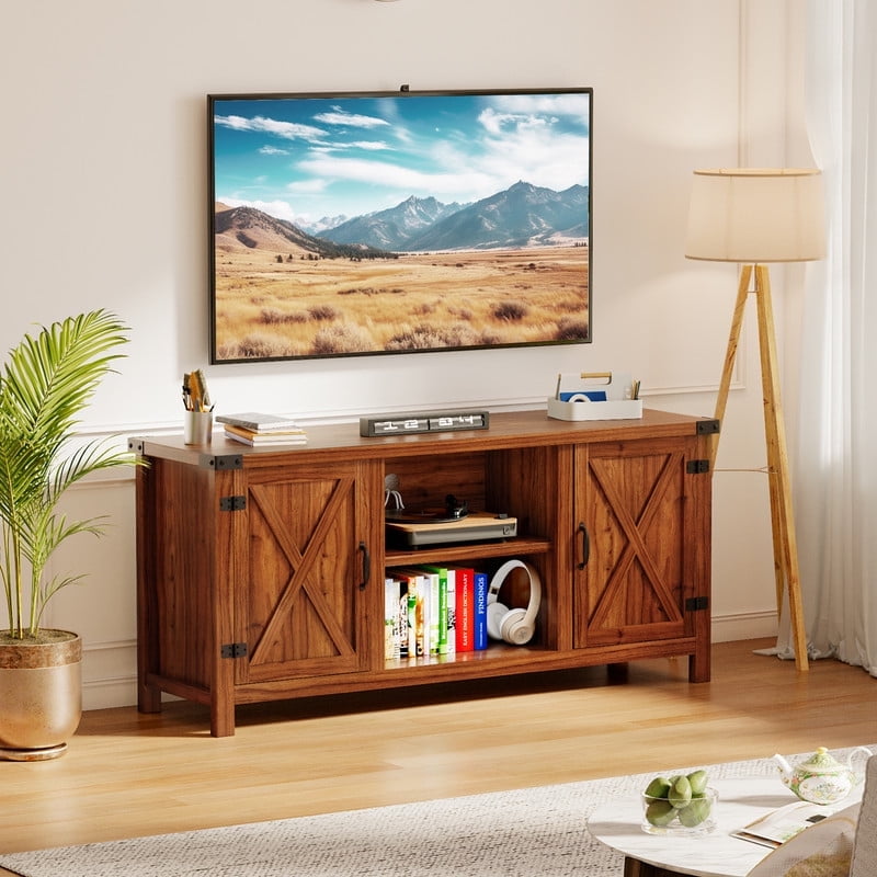 Lumihaven TV Stand for 65 Inch TVs, Farmhouse Storage Cabinet with ...