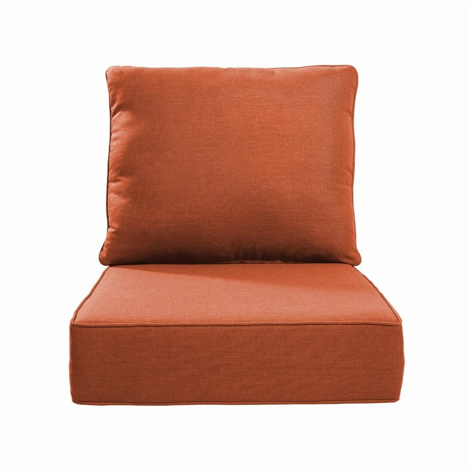 24" x 22" x 6" Outdoor Seat and Back Cushion, Pack of 1, Replacement ...