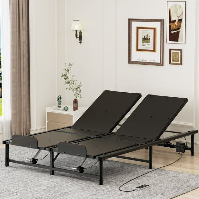 Lumiinofami Upgraded Electric Adjustable Bed Frames with Wired Remote ...