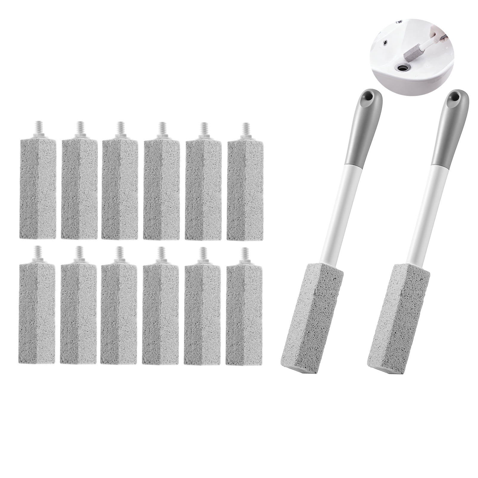 Lumikrypt 12 Pack Pumice Stone for Toilets, Pumice Stick Toilet Bowl ...