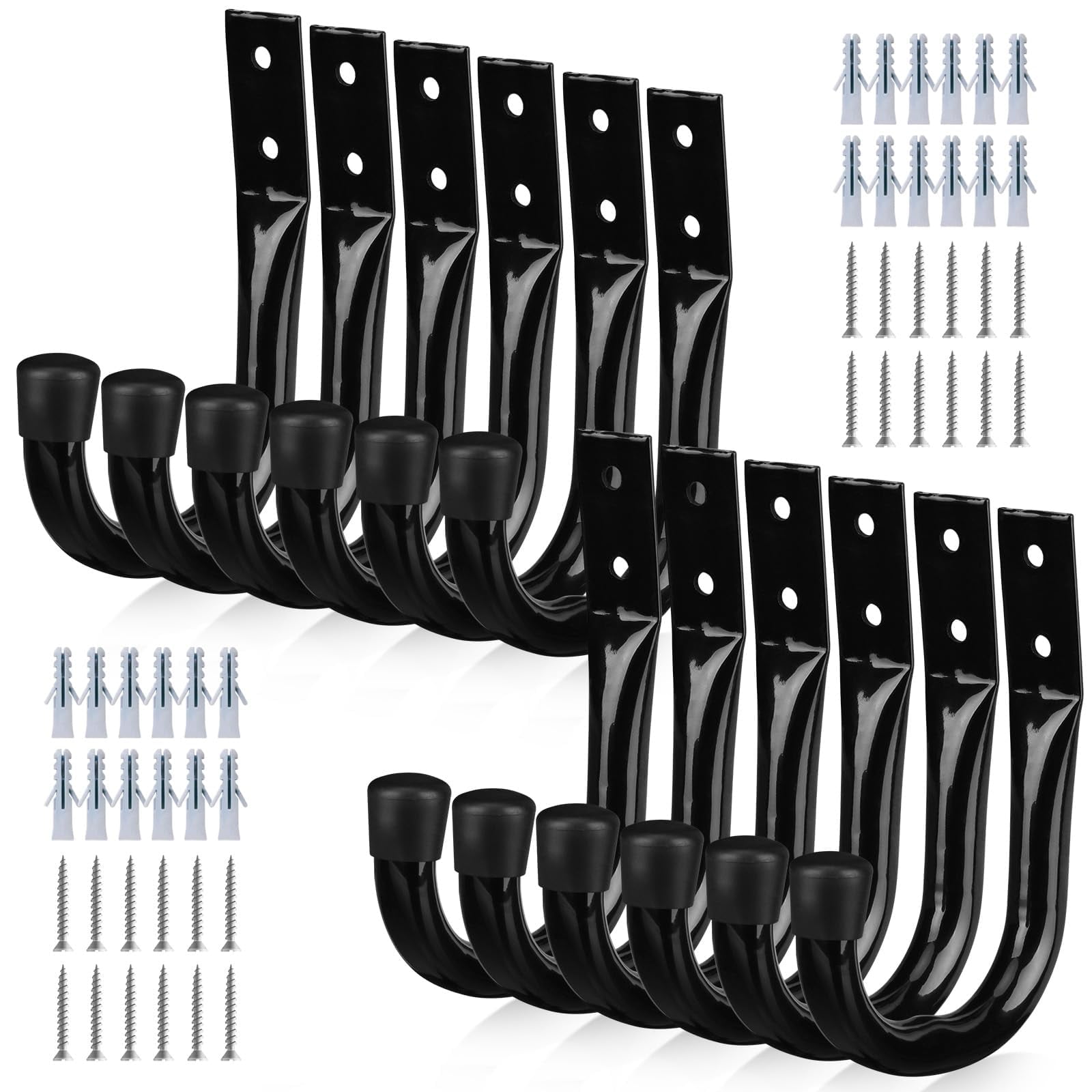 Lumikrypt 12Pack Garage Storage Hooks, Heavy Duty Utility Hanger ...