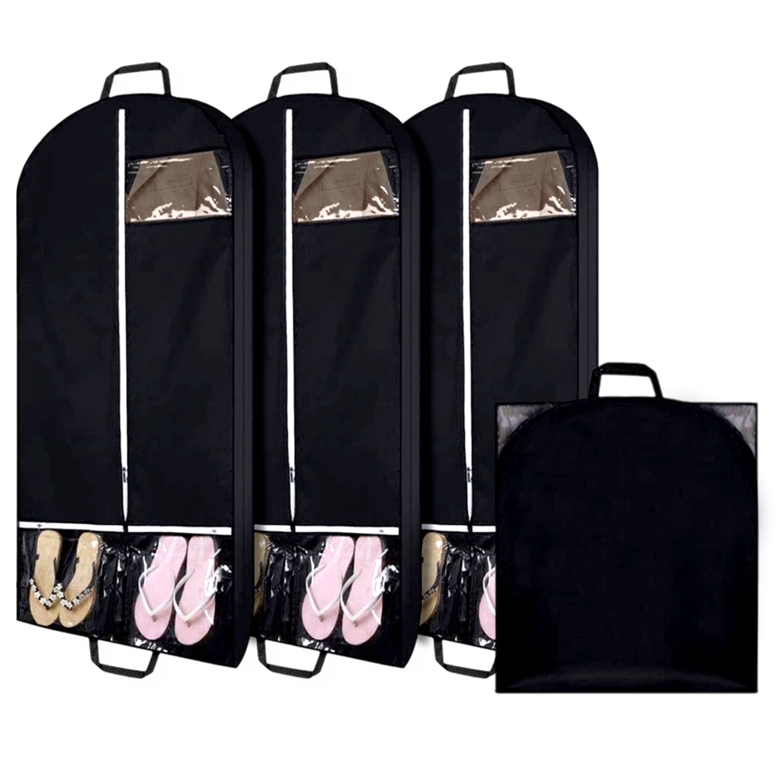 Lumikrypt 3 Pack 50'' Garment Bags for Travel,Garment Bags Hanging ...