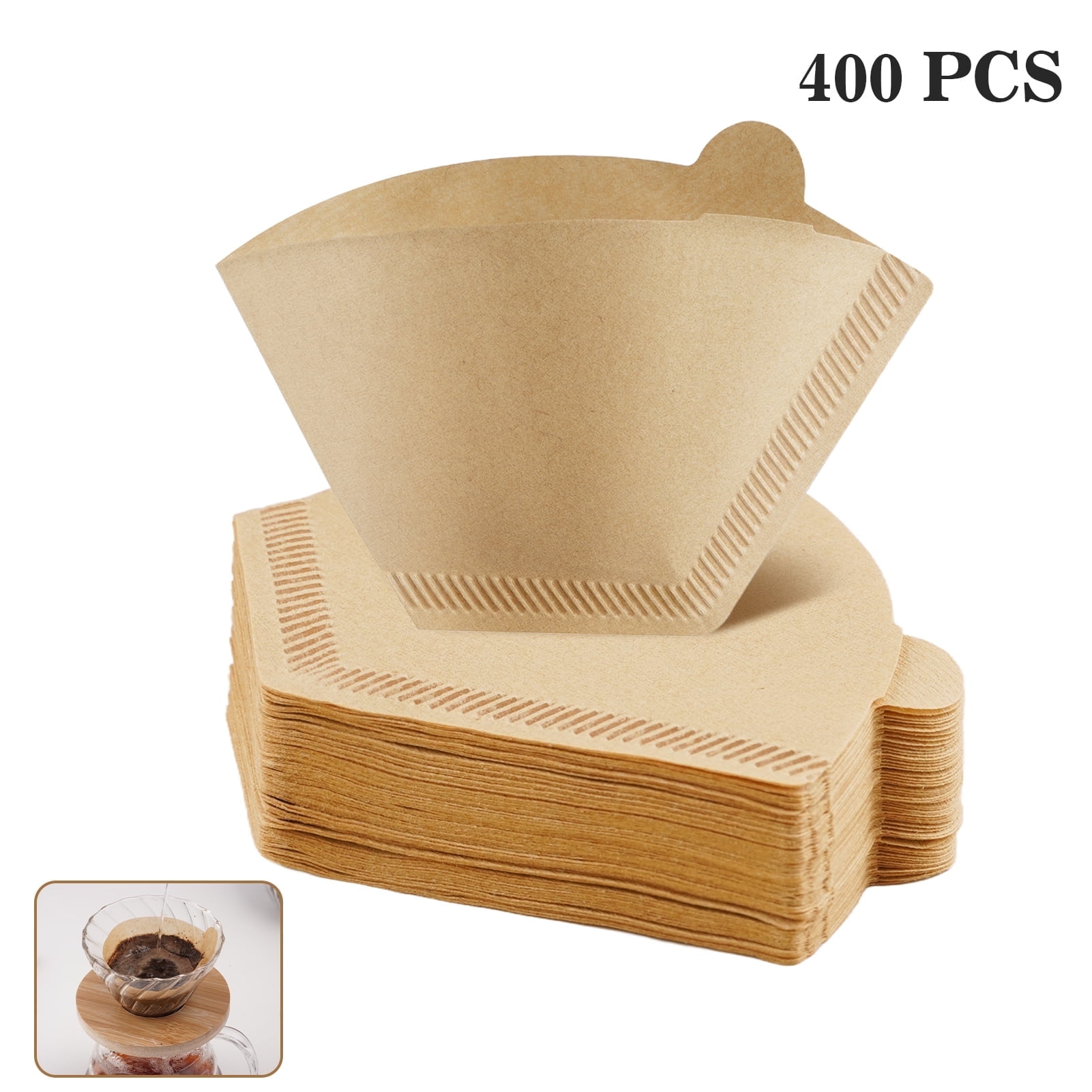 Lumikrypt 400 Counts Coffee Filters, Disposable Cone Coffee Filters 1-2 ...