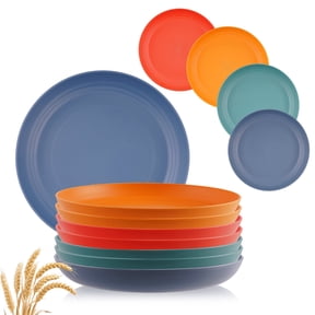 Microwave Safe Plates for Home and Outdoor Use in Various Colors