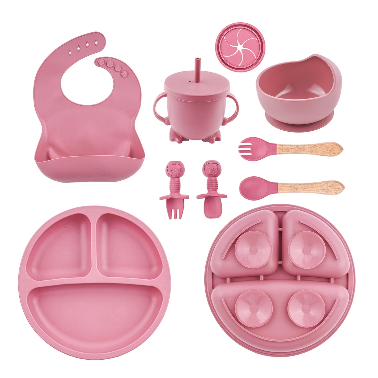 Lumikrypt Silicone Baby Feeding Set, 9 Pcs Baby Led Weaning Utensils ...