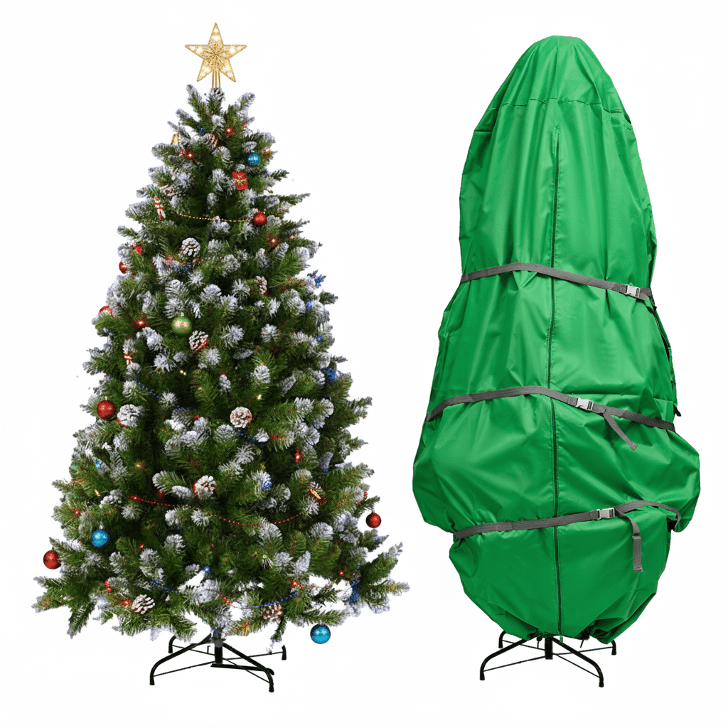Lumikrypt Upright Christmas Tree Storage Bag for 7.5ft Trees, Christmas ...