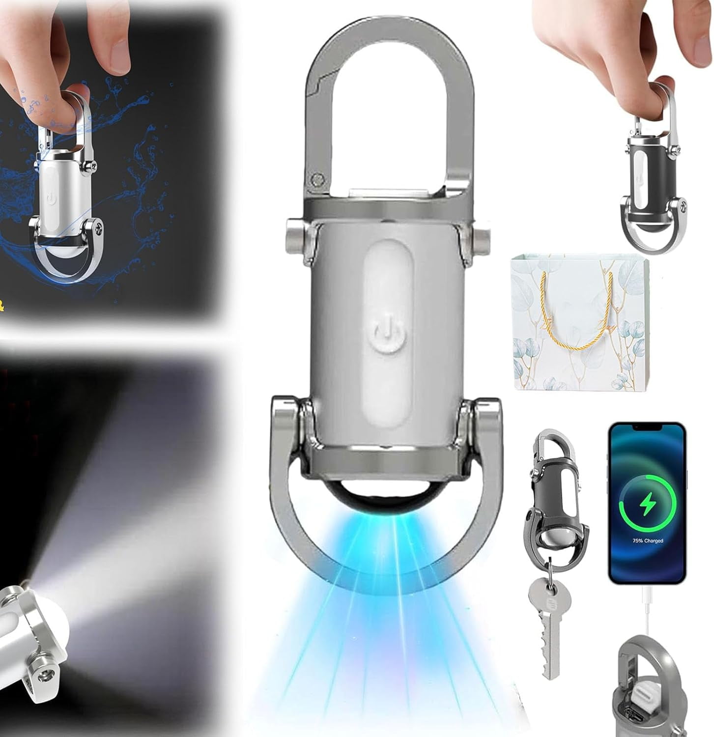 Lumilink Mini Torch, Waterproof Lumilink Mini Flashlight Keychain ...