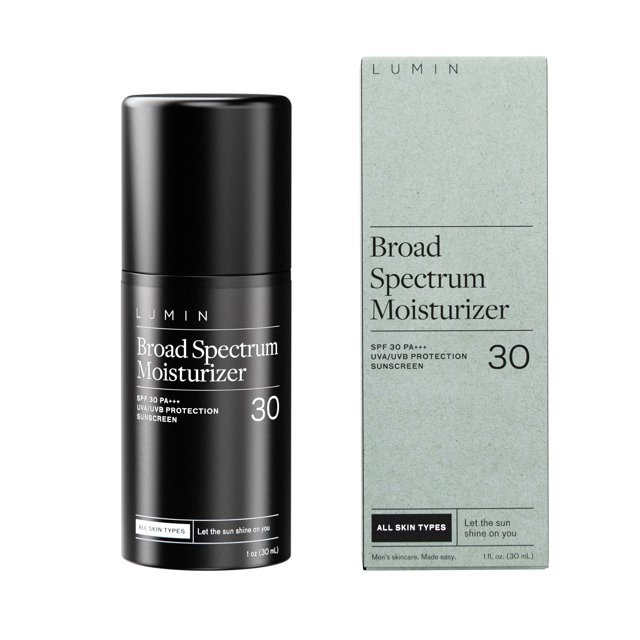 Lumin Men's Lightweight Daily Face Moisturizer with Sunscreen, Broad ...