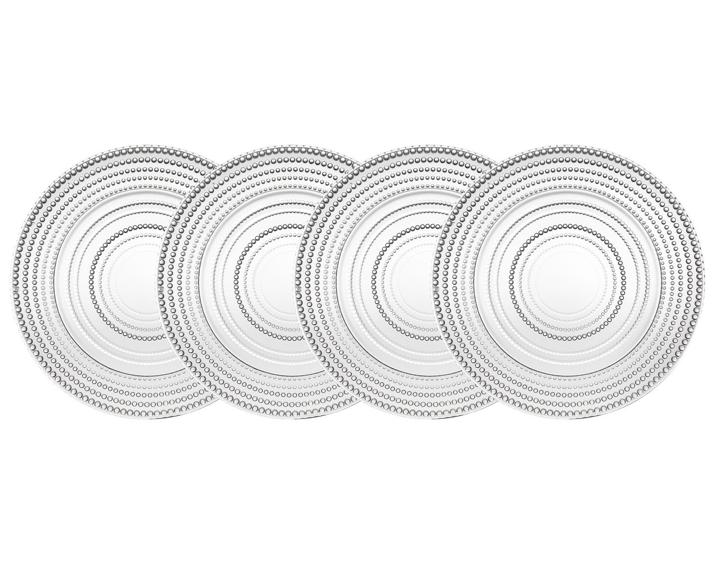 Godinger Glass Dinner Plates, Dinnerware Plate Set - Lumina,10.5", Set ...