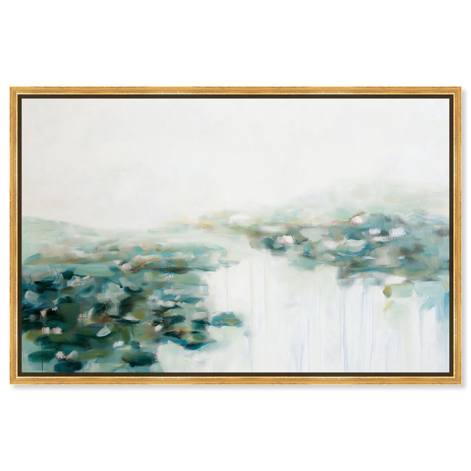 Lumina Aquatica Canvas Print Minimalist Art by Art Remedy, Gold Frame ...