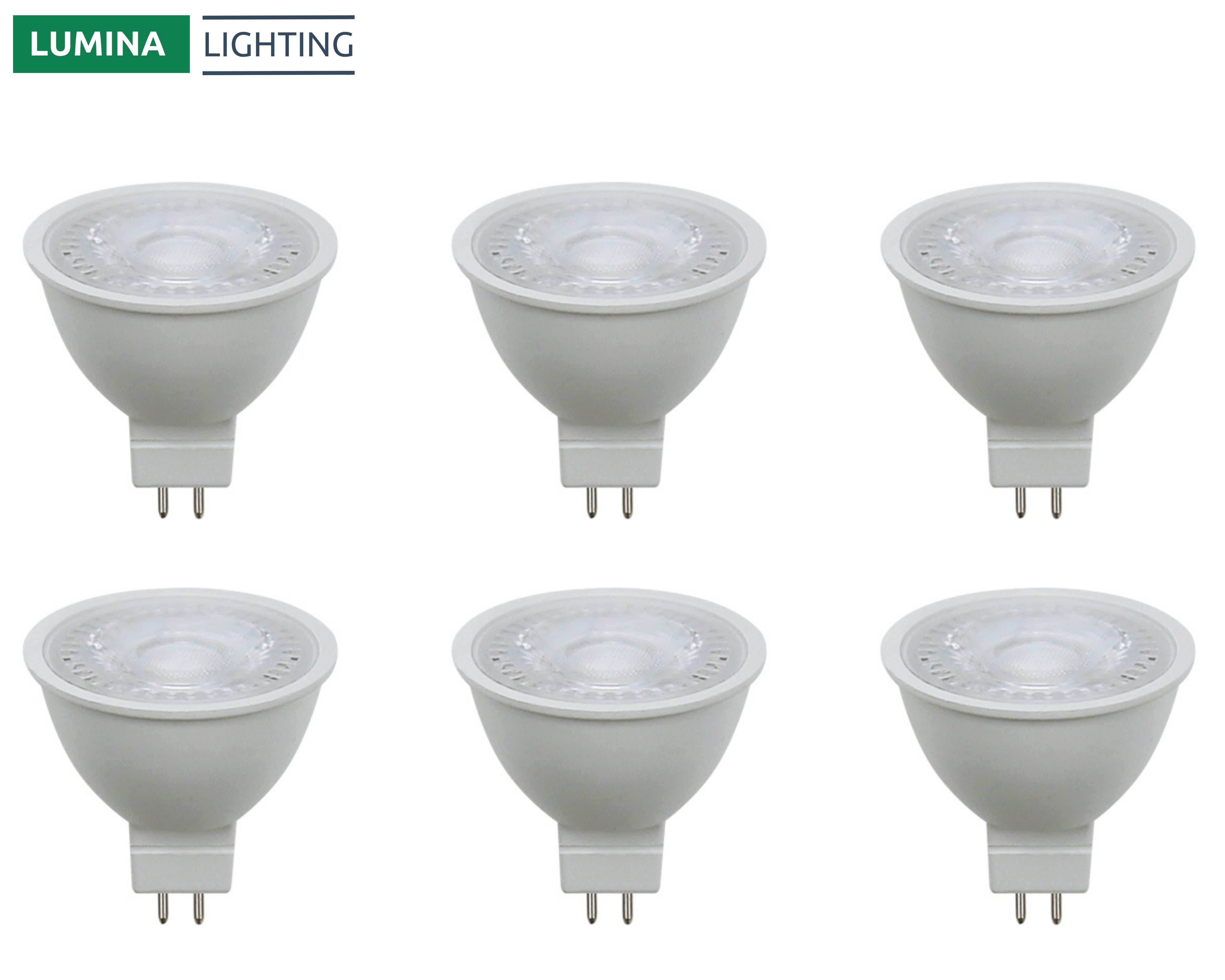 Lumina Lighting® MR16 5W LED Bulb (6 Pack) 5W Bi-Pin LED Light Bulb ...