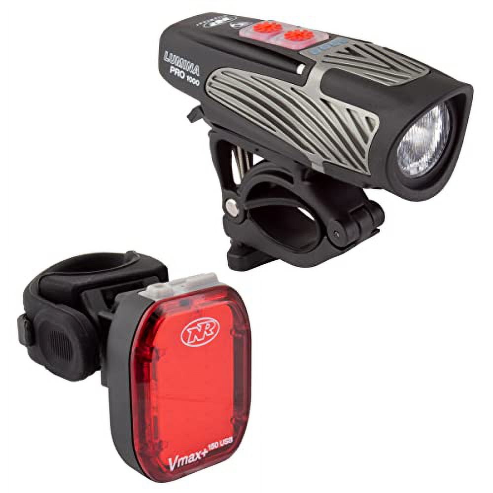 Lumina Pro 1000 and Vmax+ 150 Bike Light Set Combo USB Rechargeable ...