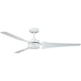 Luminance Harper 60” White Modern Ceiling Fan with Remote Control ...