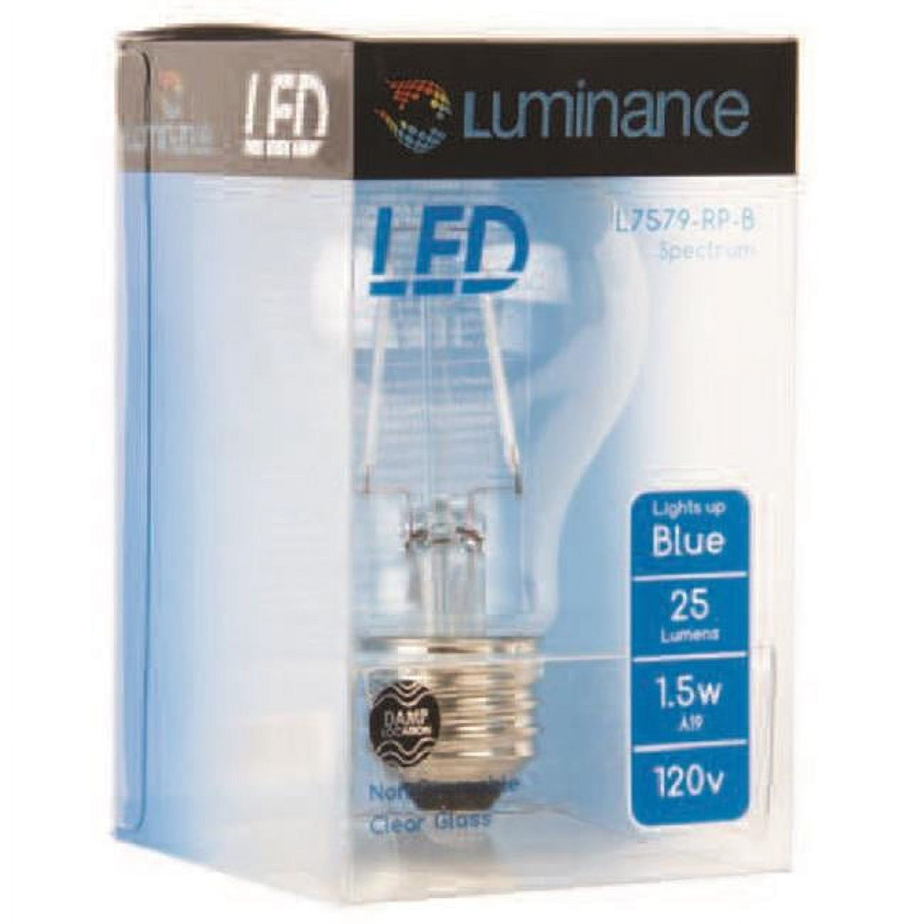 Luminance L7579-RP-B RGB Bulbs A19 1.5W - Blue - Walmart.com