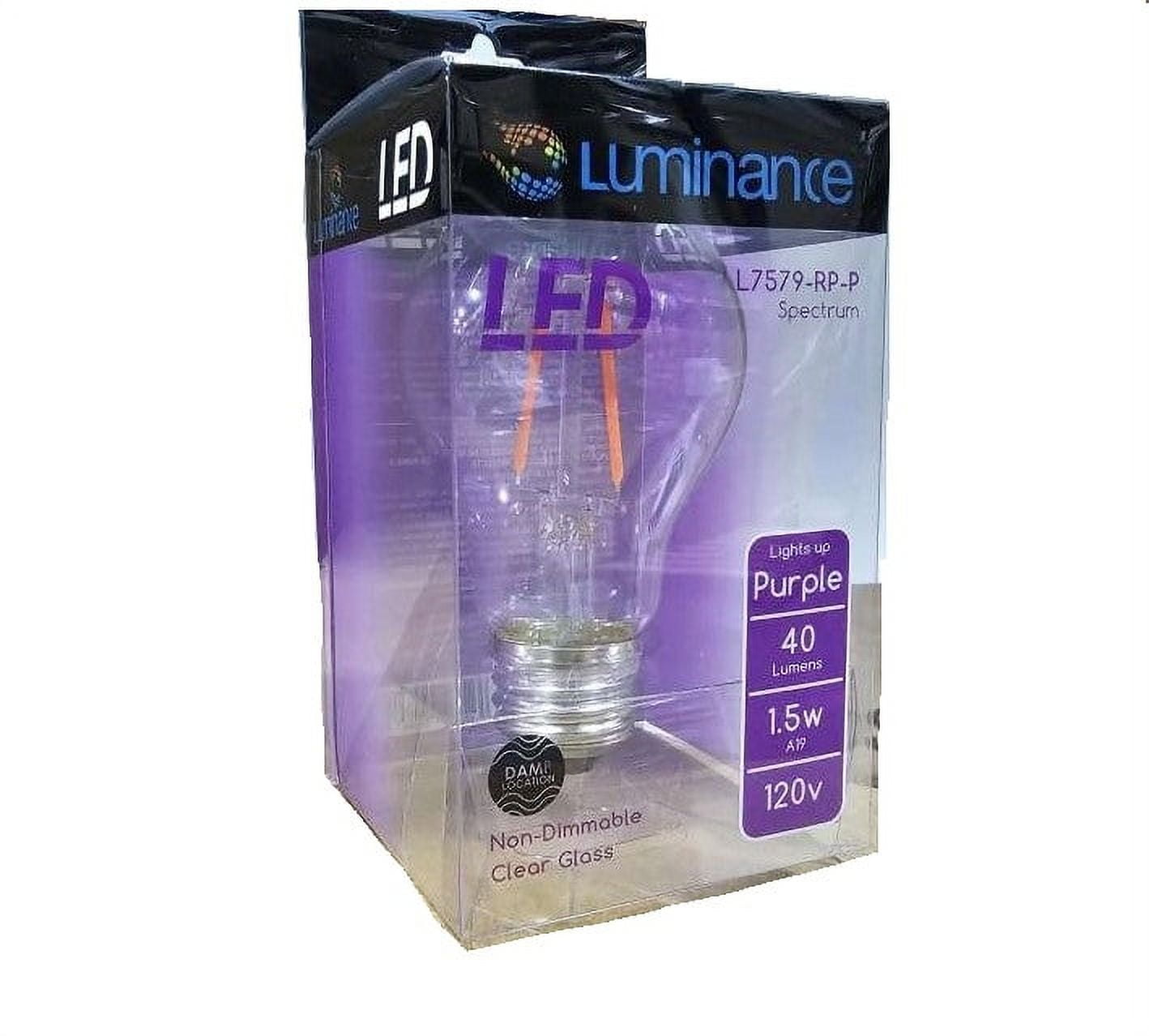 Luminance L7579-RP-P RGB Bulbs A19 1.5W - Purple - Walmart.com