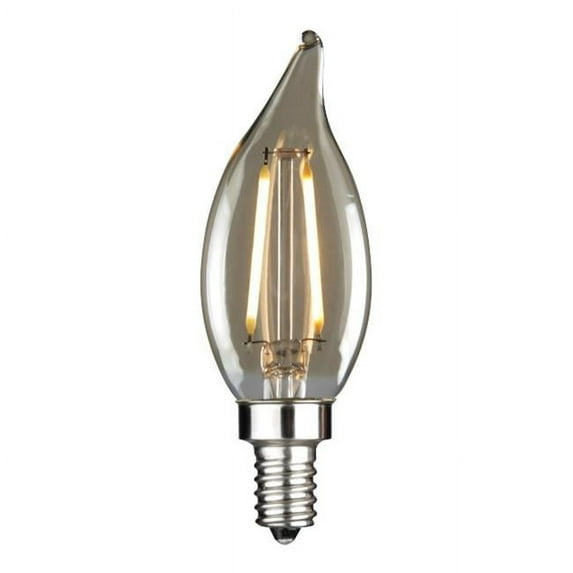 Luminance L7580-2 Nostalgia Flame Tip Filament CA12 LED Light Bulb ...